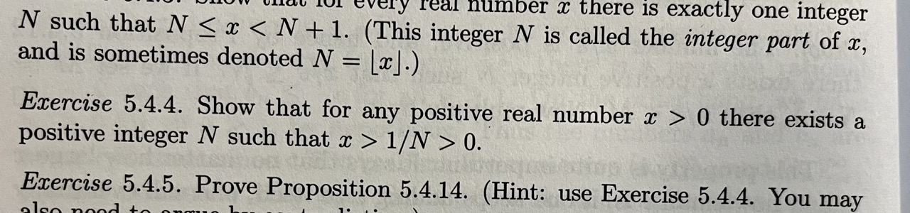 Solved N such that N≤x0 there exists a positive integer N | Chegg.com
