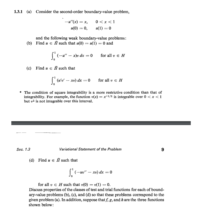 Solved 1.3.1 (a) Consider the second-order boundary-value | Chegg.com