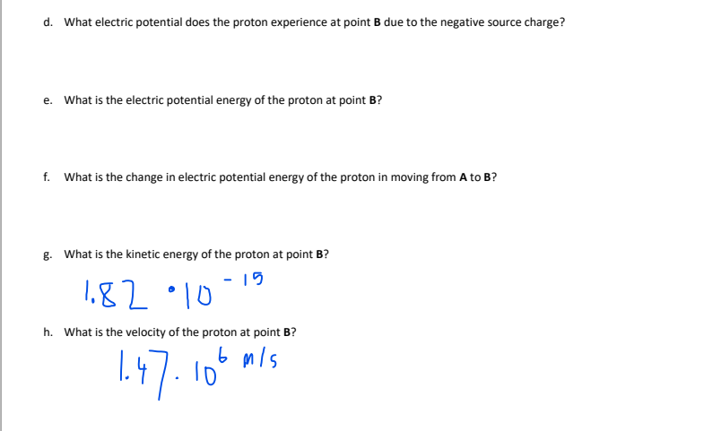 Solved Problem 2. A proton follows the path in the proximity | Chegg.com
