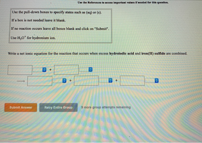 Solved Use the pull-down boxes to specify states such as | Chegg.com