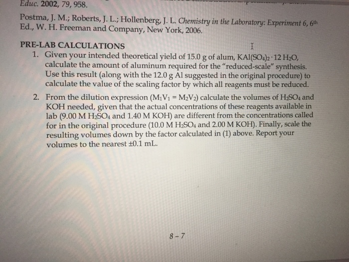 Solved Given your intended theoretical yield of 15.0 g of | Chegg.com