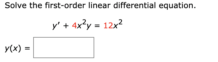 Solved Solve the first-order linear differential equation. | Chegg.com