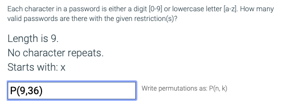 Solved Each character in a password is either a digit [0−9] | Chegg.com