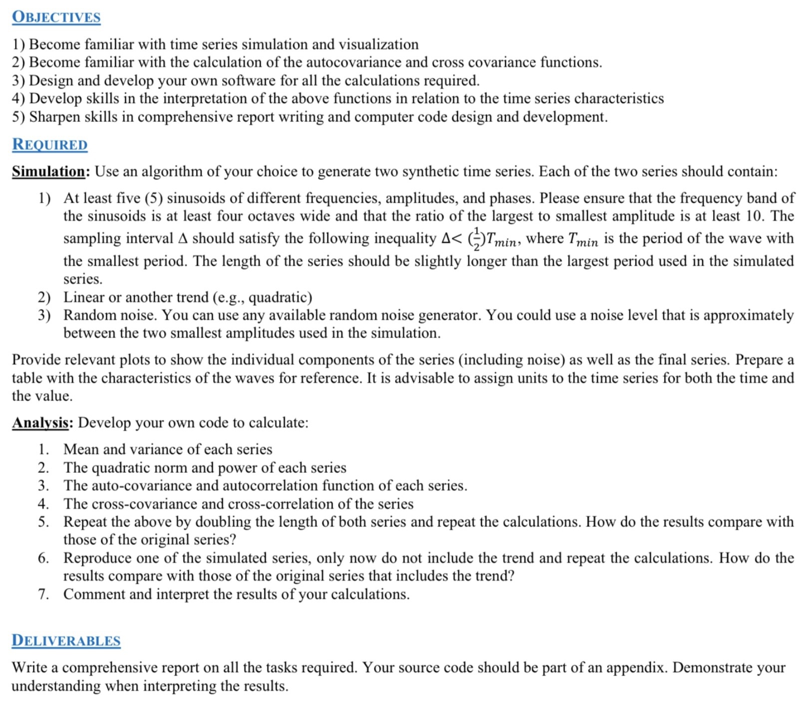 Solved OBJECTIVES 1) Become familiar with time series | Chegg.com