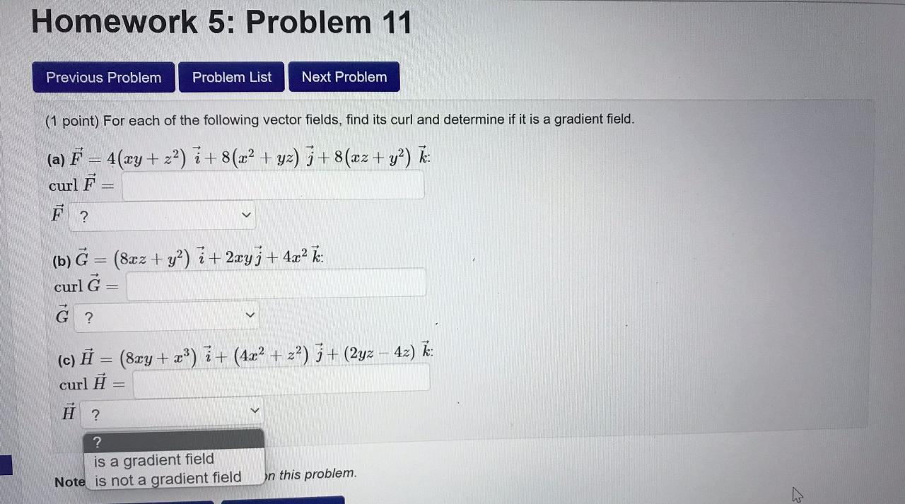 Solved Homework 5 Problem 11 Previous Problem Problem List 0368
