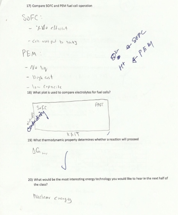 Solved Compare SOFC and PEM fuel cell operation What plot | Chegg.com