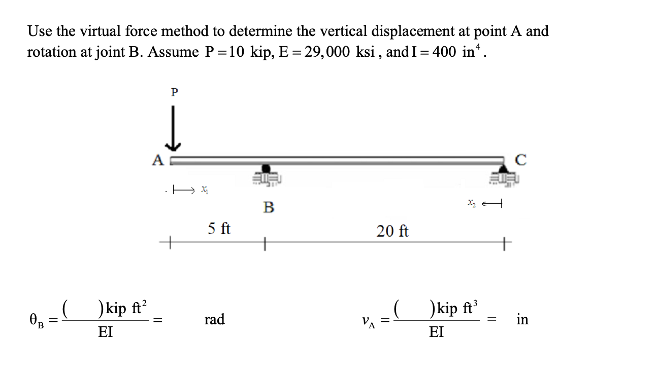 Solved Use the virtual force method to determine the | Chegg.com