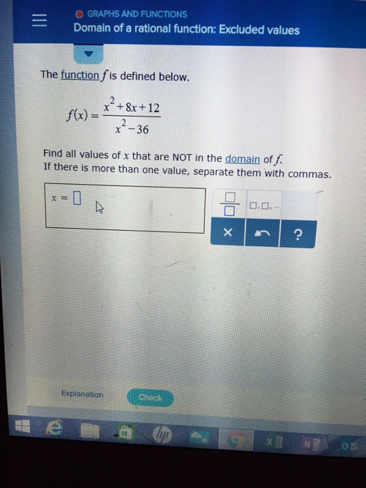 Solved GRAPHS AND FUNCTIONS Domain of a rational function: | Chegg.com