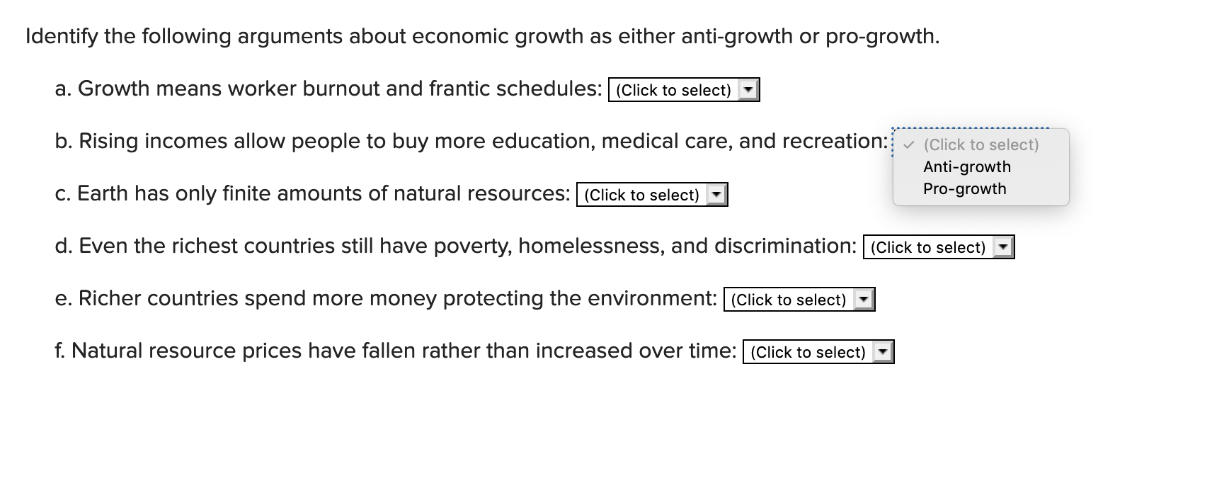 Solved Identify the following arguments about economic | Chegg.com