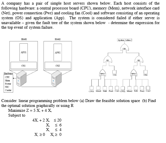 A company has a pair of simple host servers shown | Chegg.com