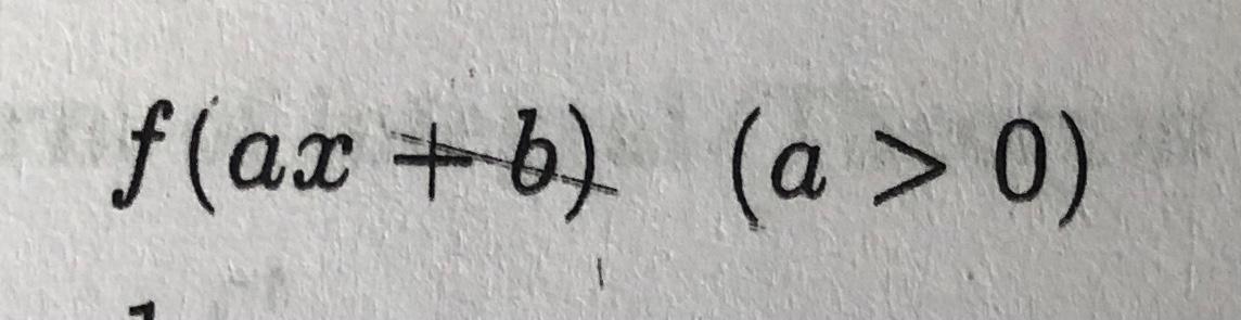 Solved f(ax + b) (a > 0) | Chegg.com