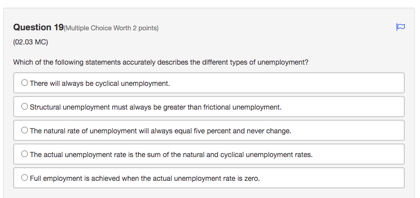 Solved 2 Question 19 Multiple Choice Worth 2 points) (02.03 | Chegg.com