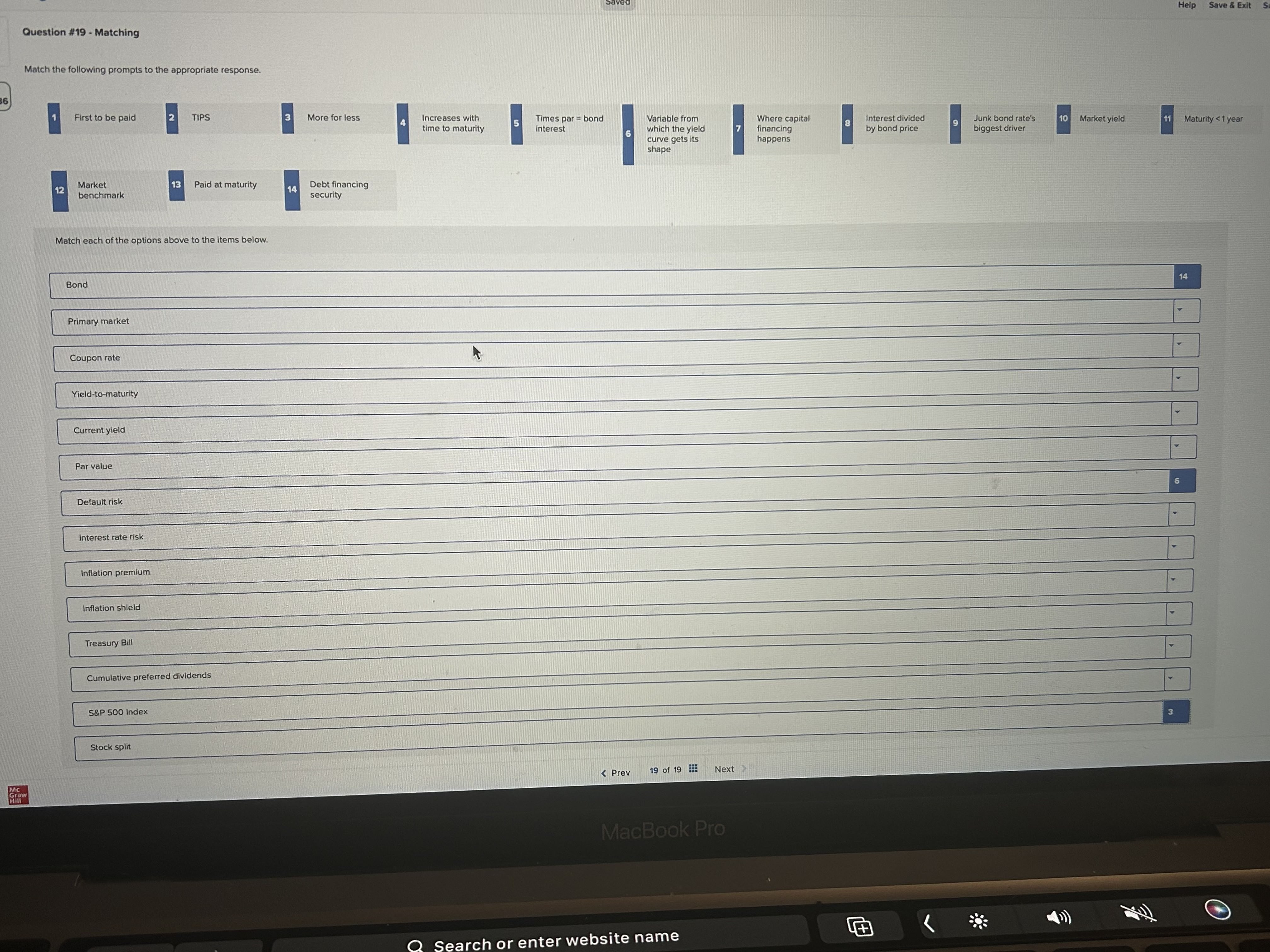 Solved Match the following prompts to the appropriate | Chegg.com