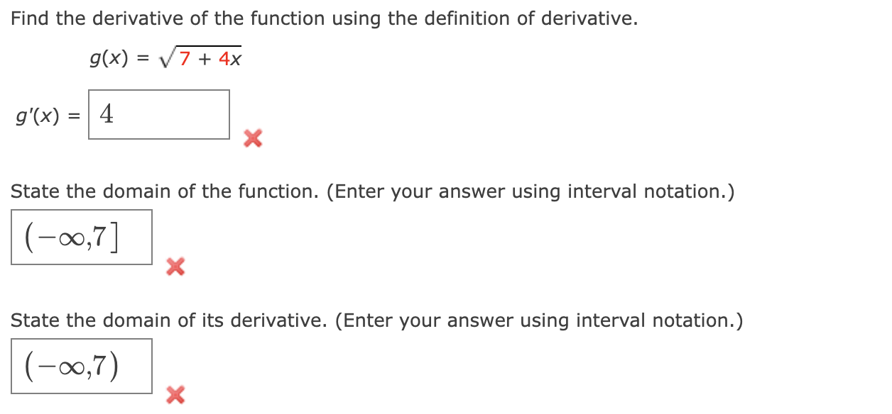 Solved Find the derivative of the function using the | Chegg.com