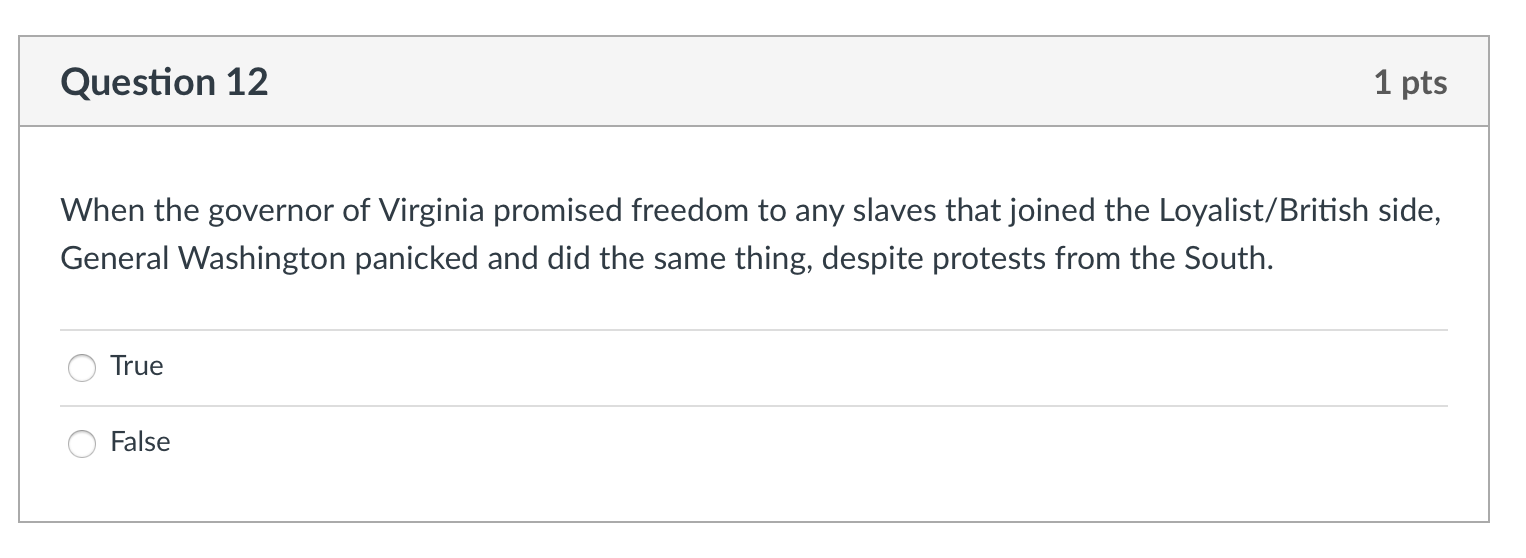 Solved Question 12 1 pts When the governor of Virginia | Chegg.com