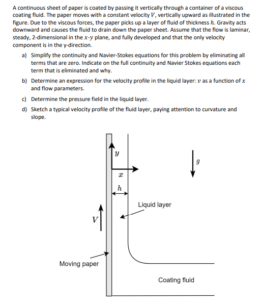 Solved A continuous sheet of paper is coated by passing it | Chegg.com