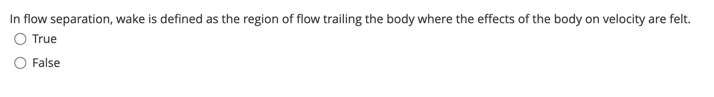 Solved In flow separation, wake is defined as the region of | Chegg.com