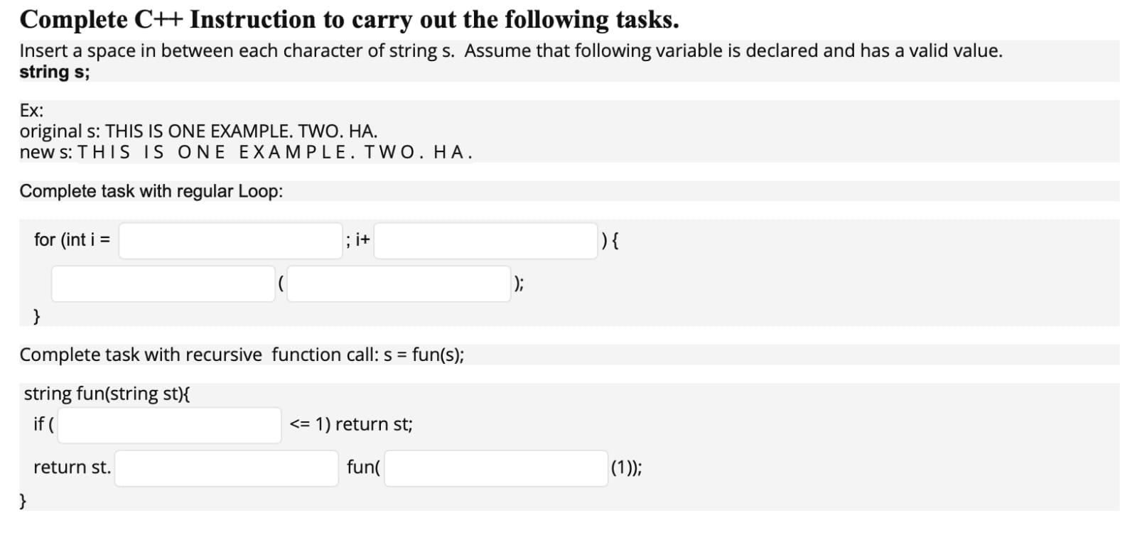 Solved Complete C++ Instruction to carry out the following | Chegg.com