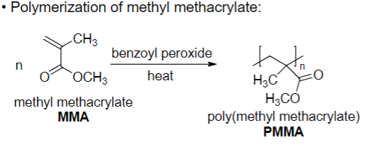 Solved In the preparation of poly(methyl methacrylate), a | Chegg.com