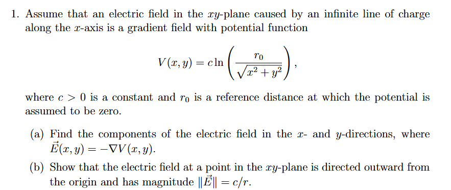 Solved Assume that an ﻿electric field in ﻿the xy-plane | Chegg.com