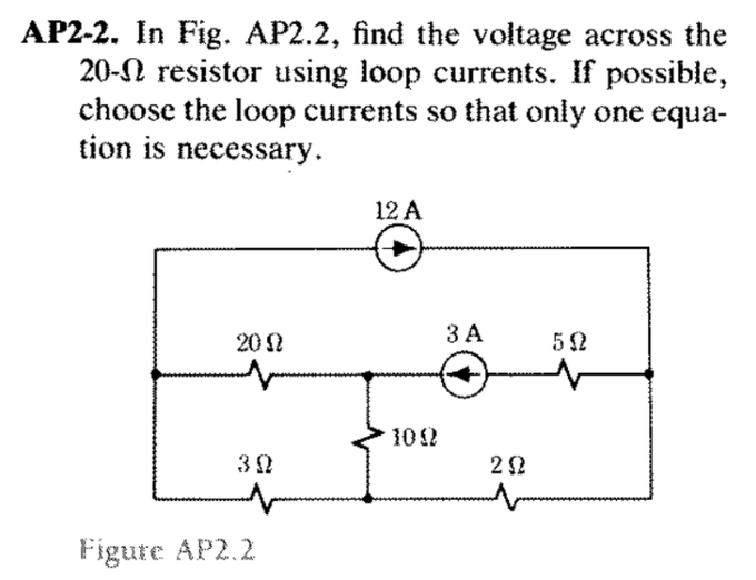 Solved AP2-2. In Fig. AP2.2, find the voltage across the | Chegg.com