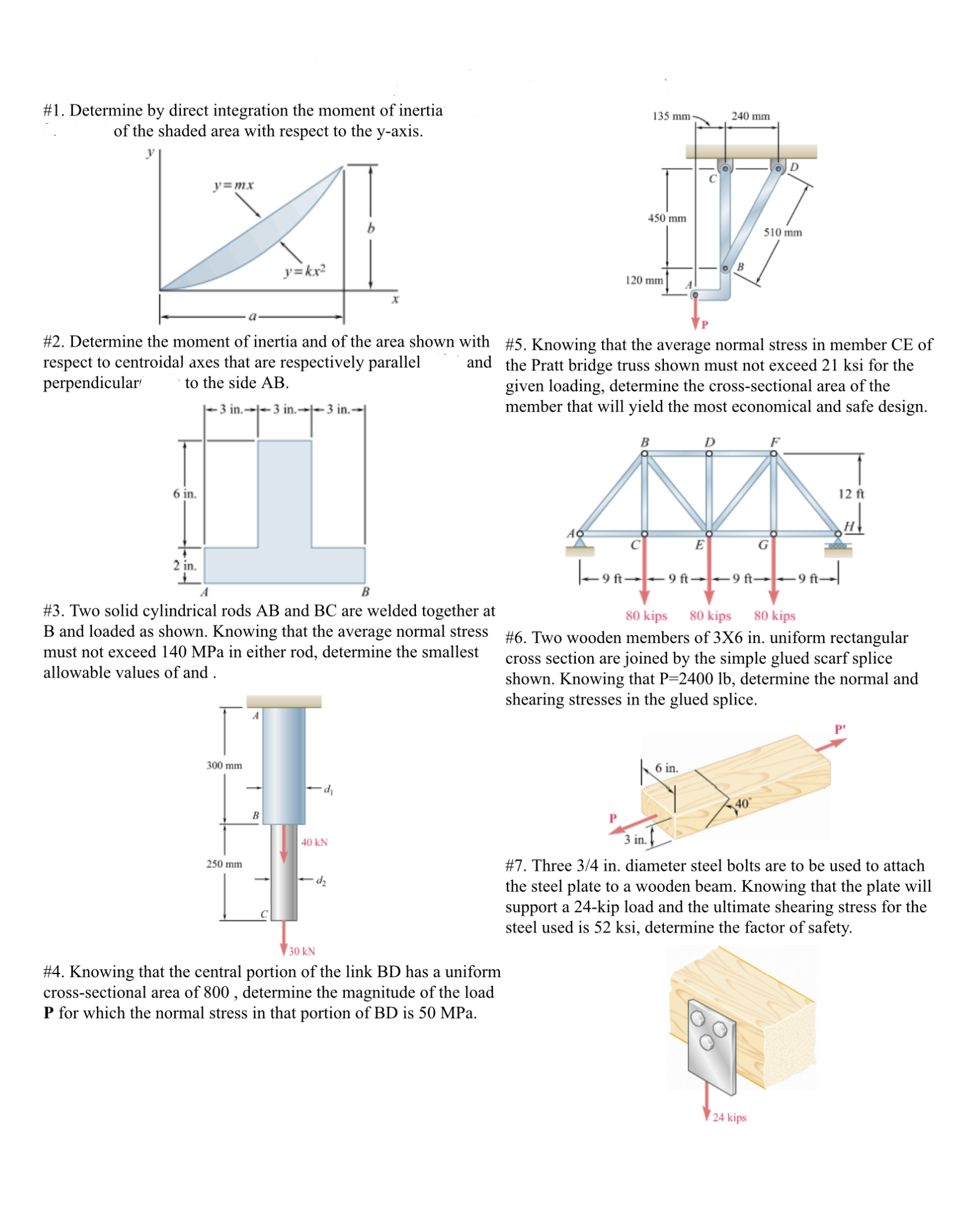 Solved \#1. Determine by direct integration the moment of | Chegg.com