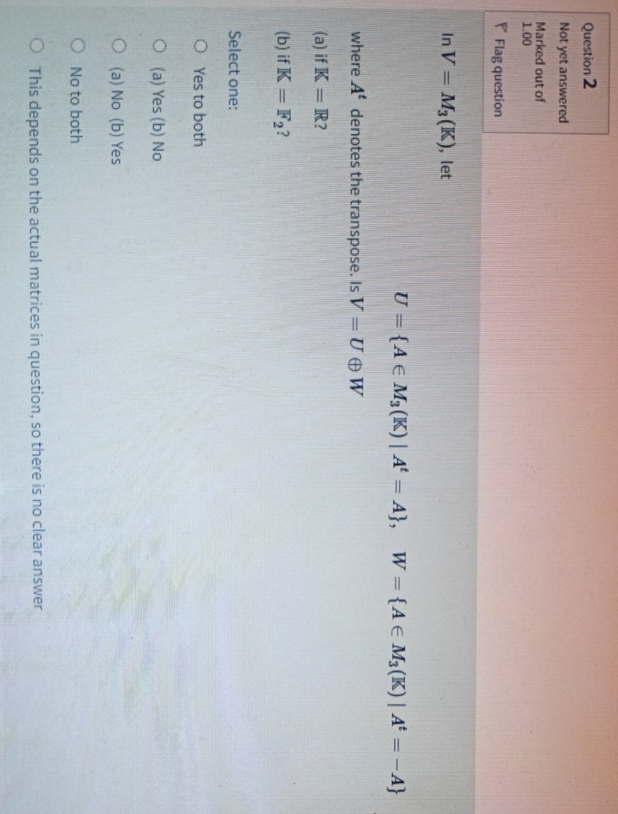Solved Question 2 Not yet answered Marked out of 1.00 Flag | Chegg.com