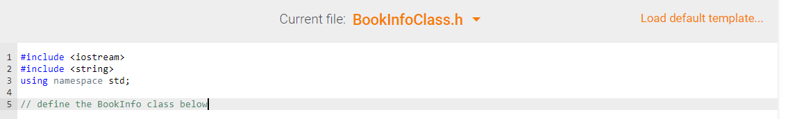 Solved Define a class, named, Book Info, that contains (1) | Chegg.com