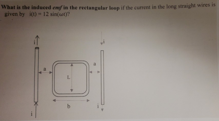 Solved What is the induced emf in the rectangular loop if | Chegg.com