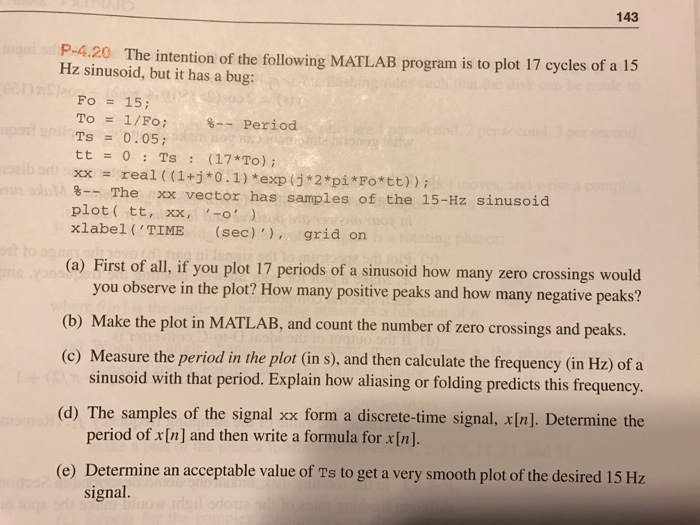 Solved The intention of the following MATLAB program is to | Chegg.com