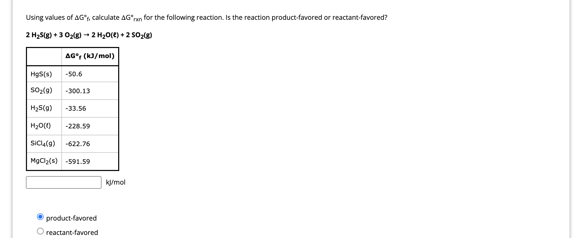 Solved Using Values Of Δg∘ Calculate Δg∘rxn For The 