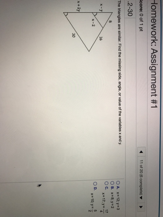 Solved Homework Assignment 1 Core 0 Of 1 Pt ·2 30 The