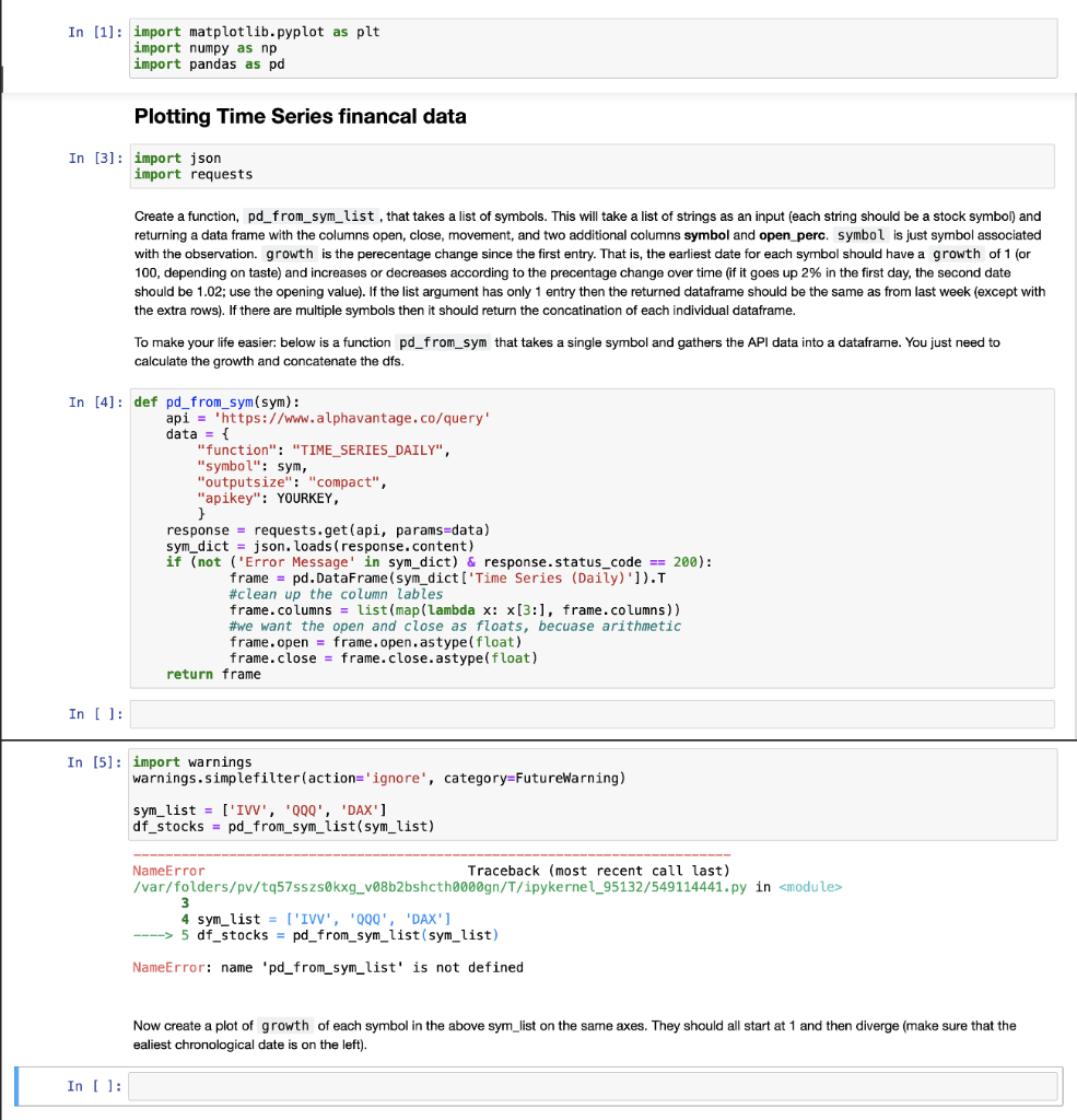 In [1]: import matplotlib.pyplot as plt import numpy | Chegg.com