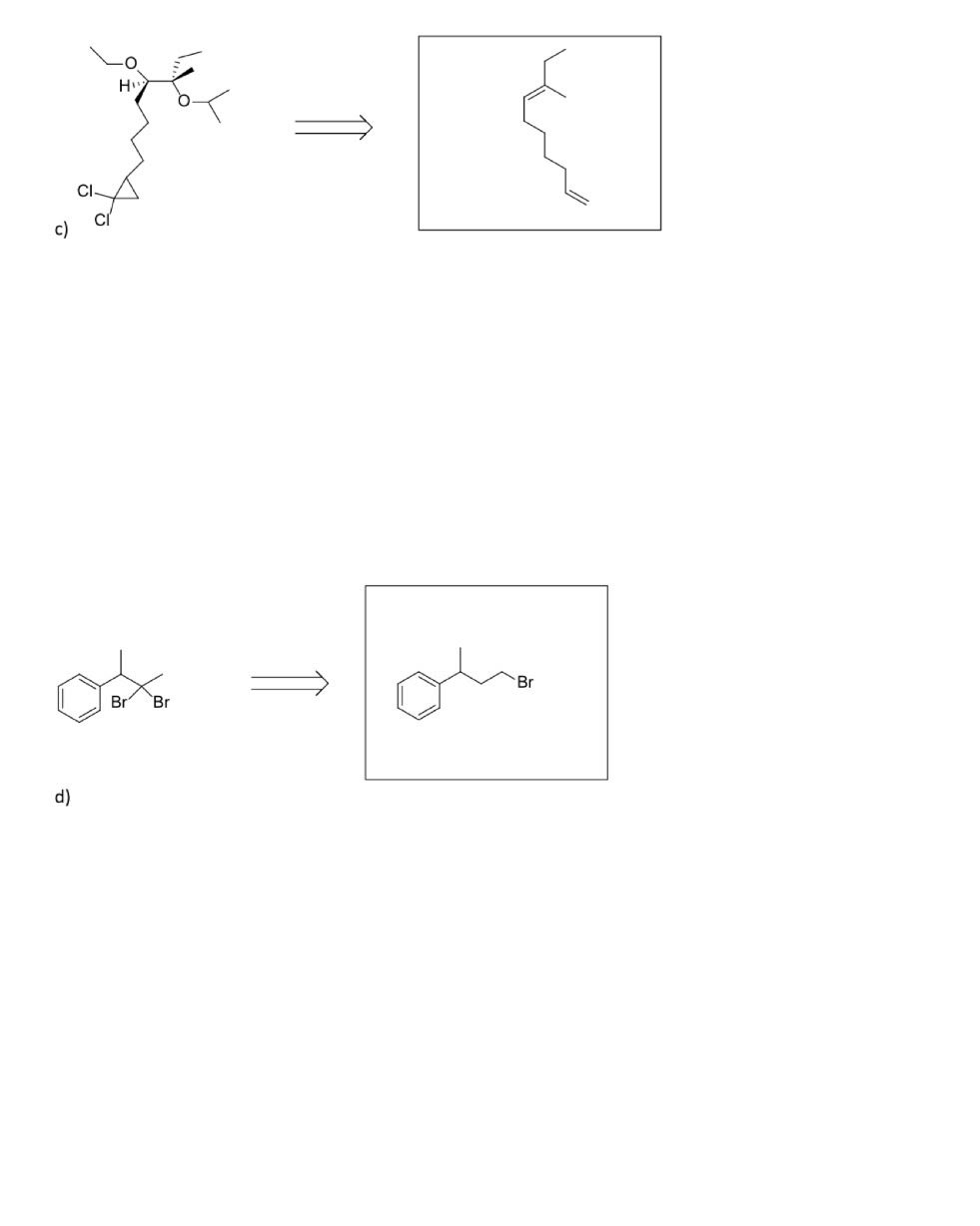 Solved 1) Design a synthesis of the following molecules from | Chegg.com