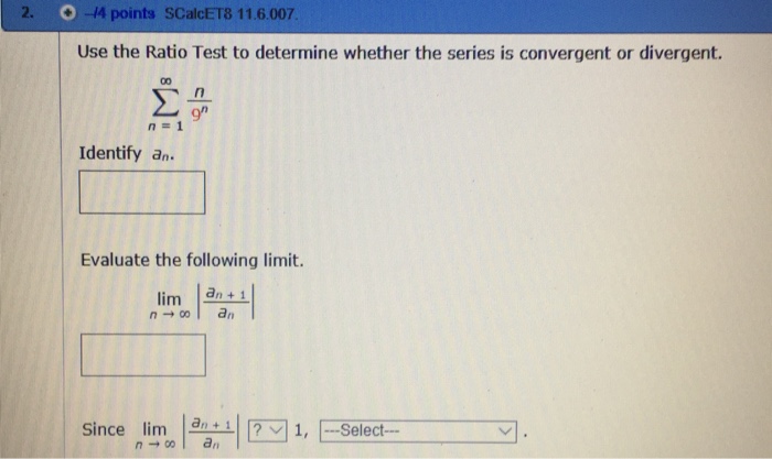Solved 1. (0-11 points scalcET8 11.6.003 Determine whether | Chegg.com Solved 1. (0-11 points scalcET8 11.6.003 Determine whether | Chegg.com