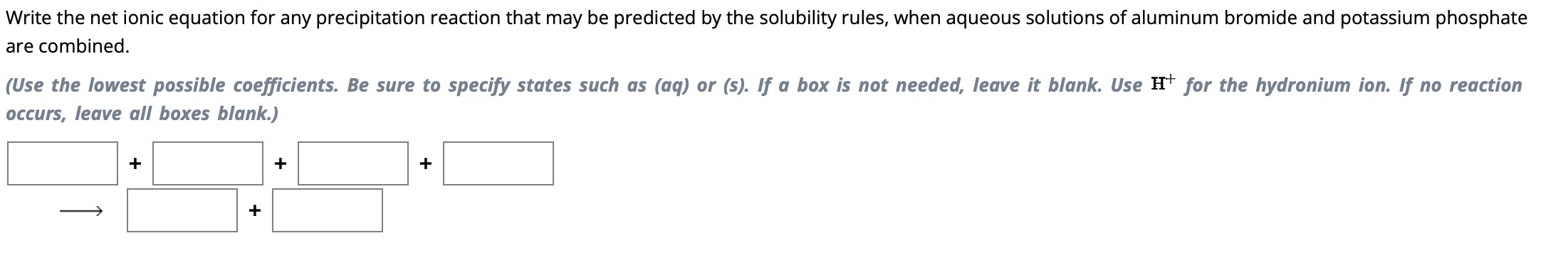 Solved Write the net ionic equation for any precipitation | Chegg.com