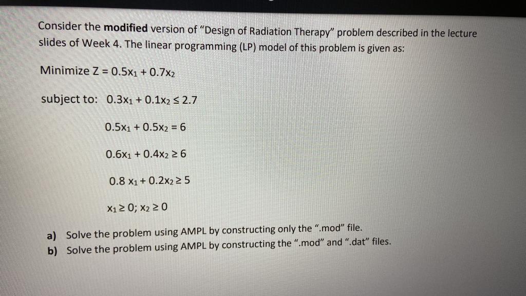Solved Consider the modified version of "Design of Radiation | Chegg.com