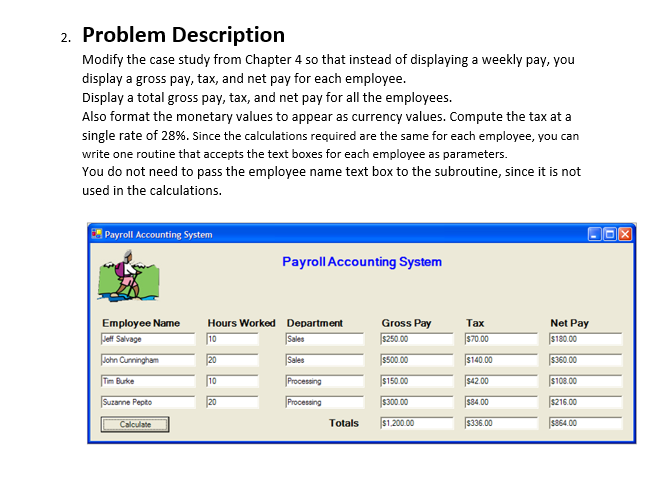 2. Problem Description Modify the case study from | Chegg.com