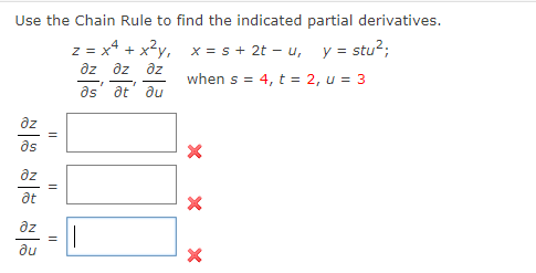 Solved Use the Chain Rule to find the indicated partial | Chegg.com
