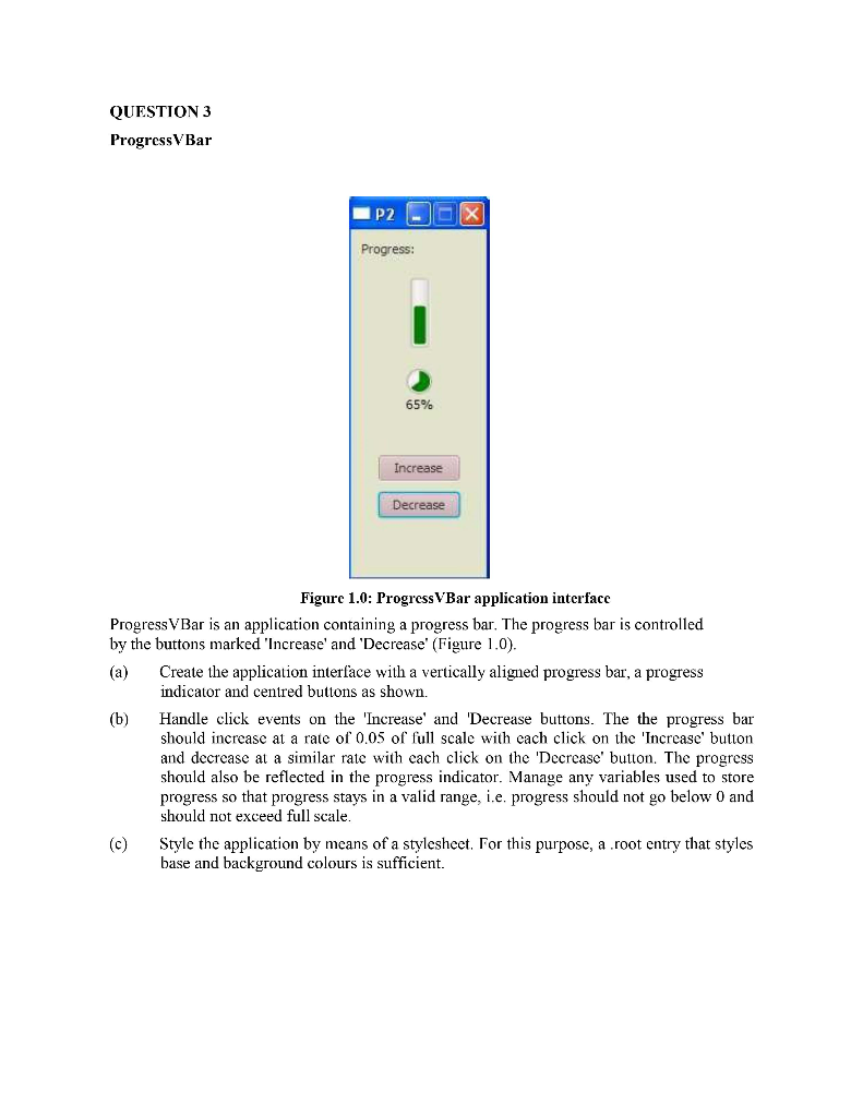 Solved QUESTION 3 Progress VBar P2 OX Progress: 65% Increase | Chegg.com