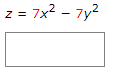 Solved z=7x2−7y2 | Chegg.com
