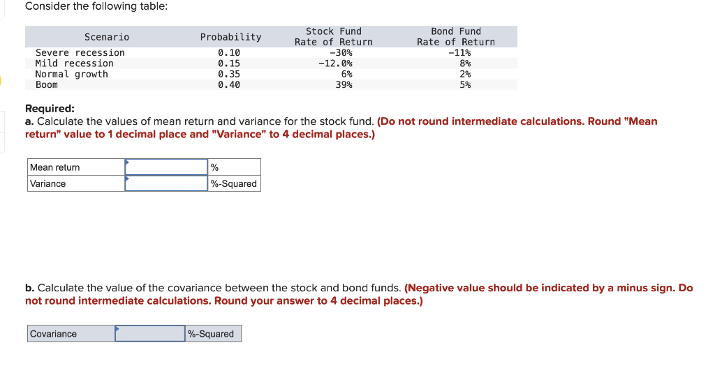 Solved Consider the following table: Required: a. Calculate | Chegg.com