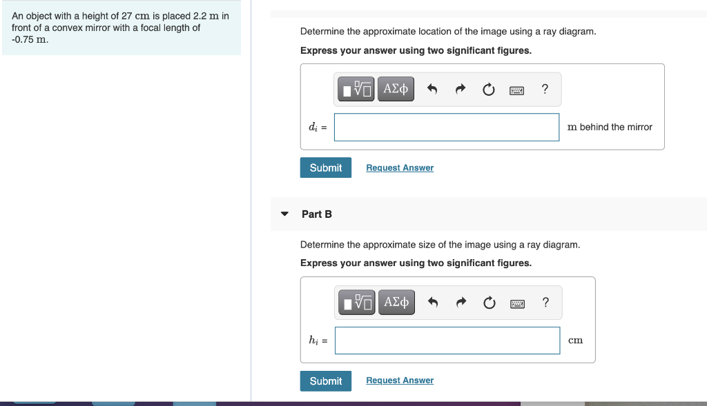 Solved An object with a height of 27 cm is placed 2.2 m in | Chegg.com