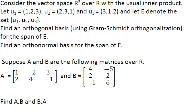 Solved Consider the vector space R3 over R with the usual | Chegg.com