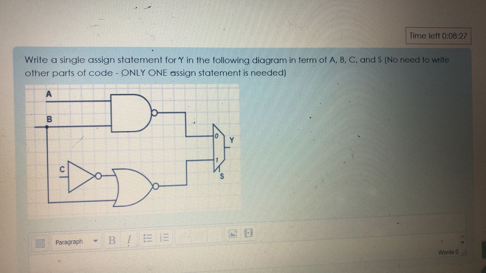 Solved Write a single assign statement for Y ﻿in the | Chegg.com