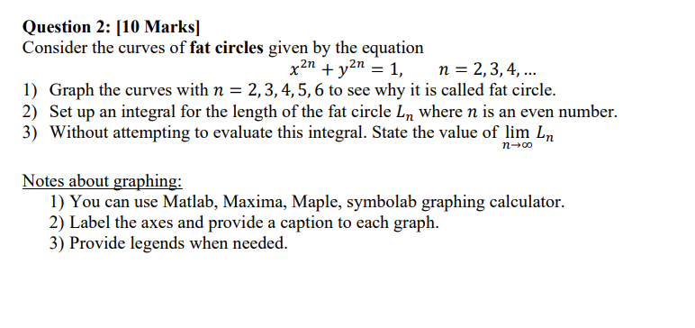 Solved Question 2: [10 ﻿Marks]Consider the curves of ﻿fat | Chegg.com