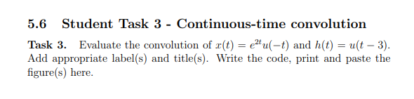 Solved 5.1 Continuous-time unit step function The | Chegg.com
