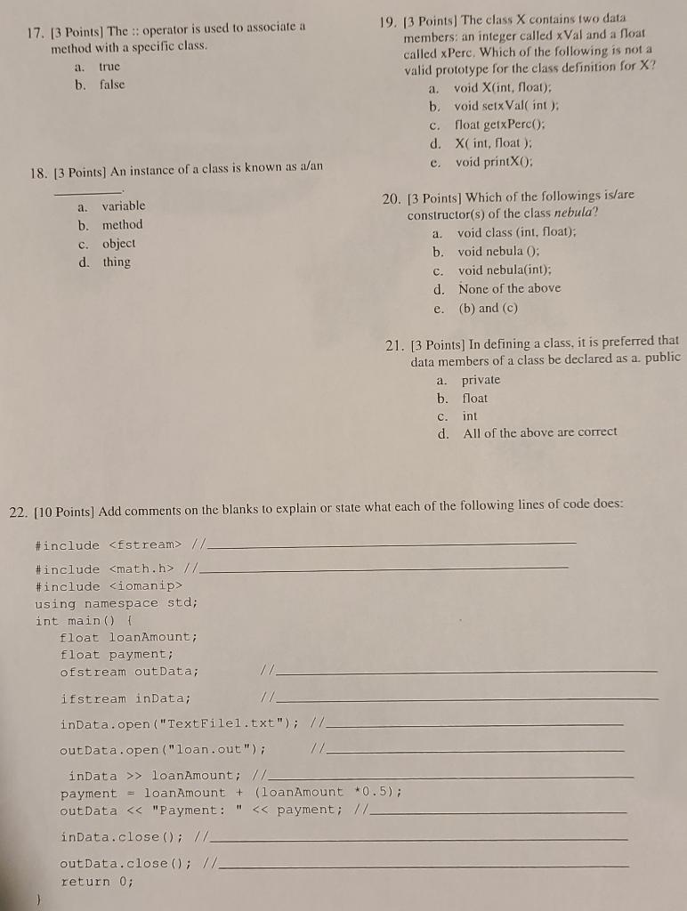 Solved 1. 13 Points) Which of the following (a-c) is a | Chegg.com