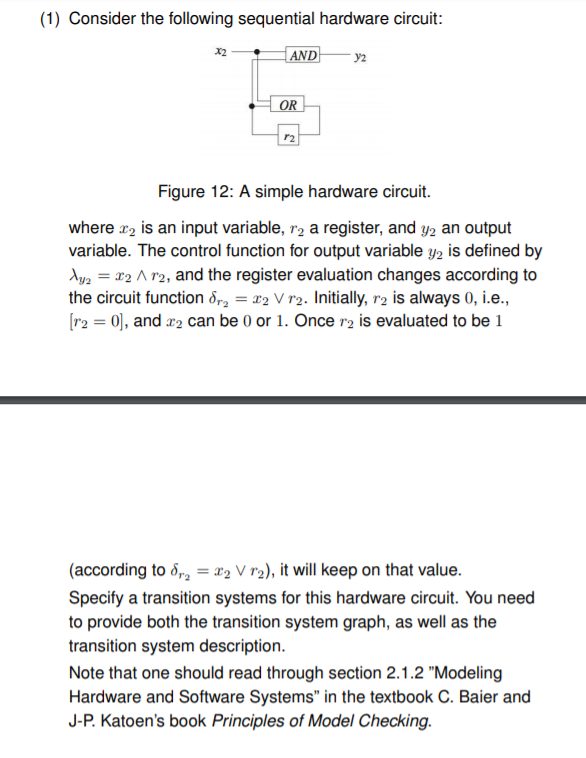 Solved (1) Consider the following sequential hardware | Chegg.com