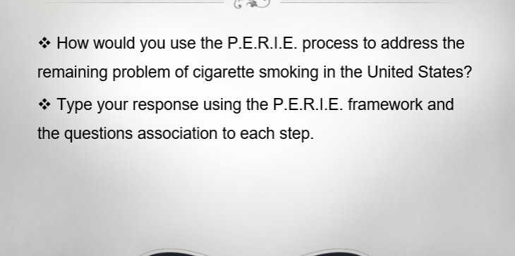 Solved 62 • How would you use the P.E.R.I.E. process to | Chegg.com